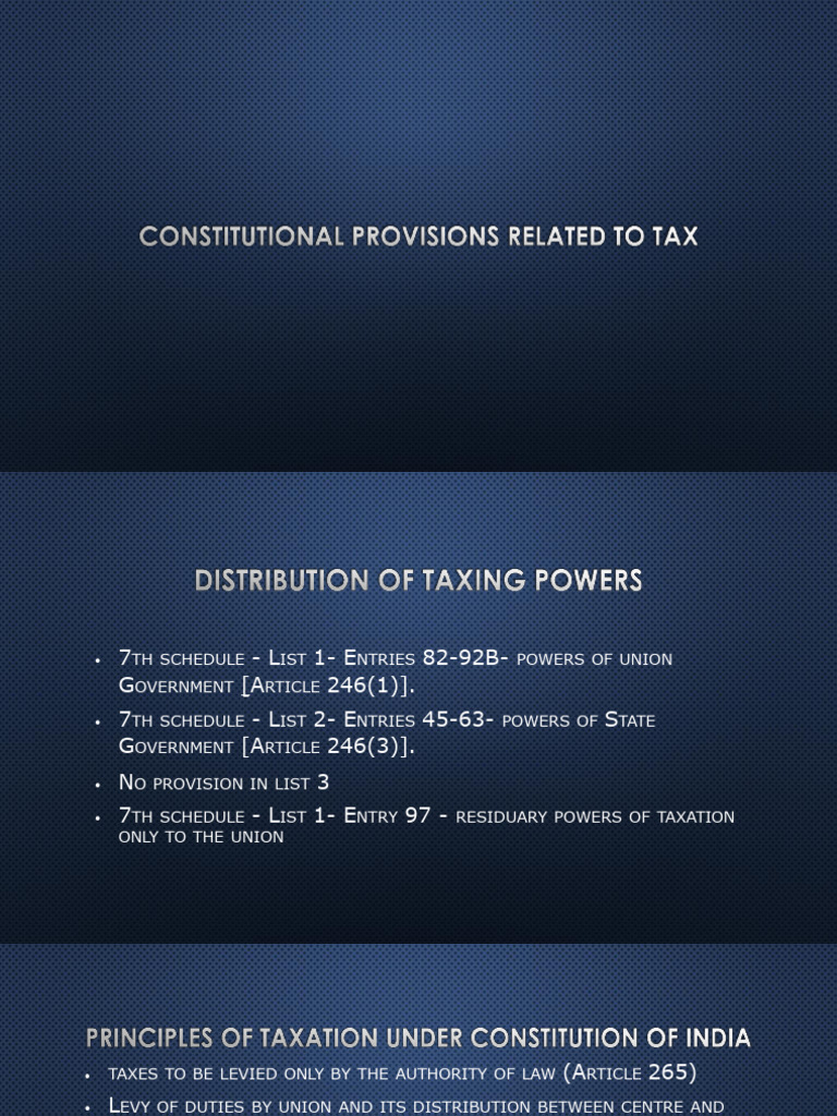 Constitutional Taxation Provisions | PDF | Taxes | Tax Exemption