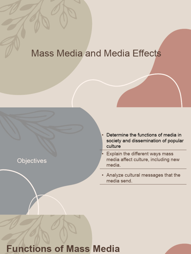 Functions of Mass Media | PDF
