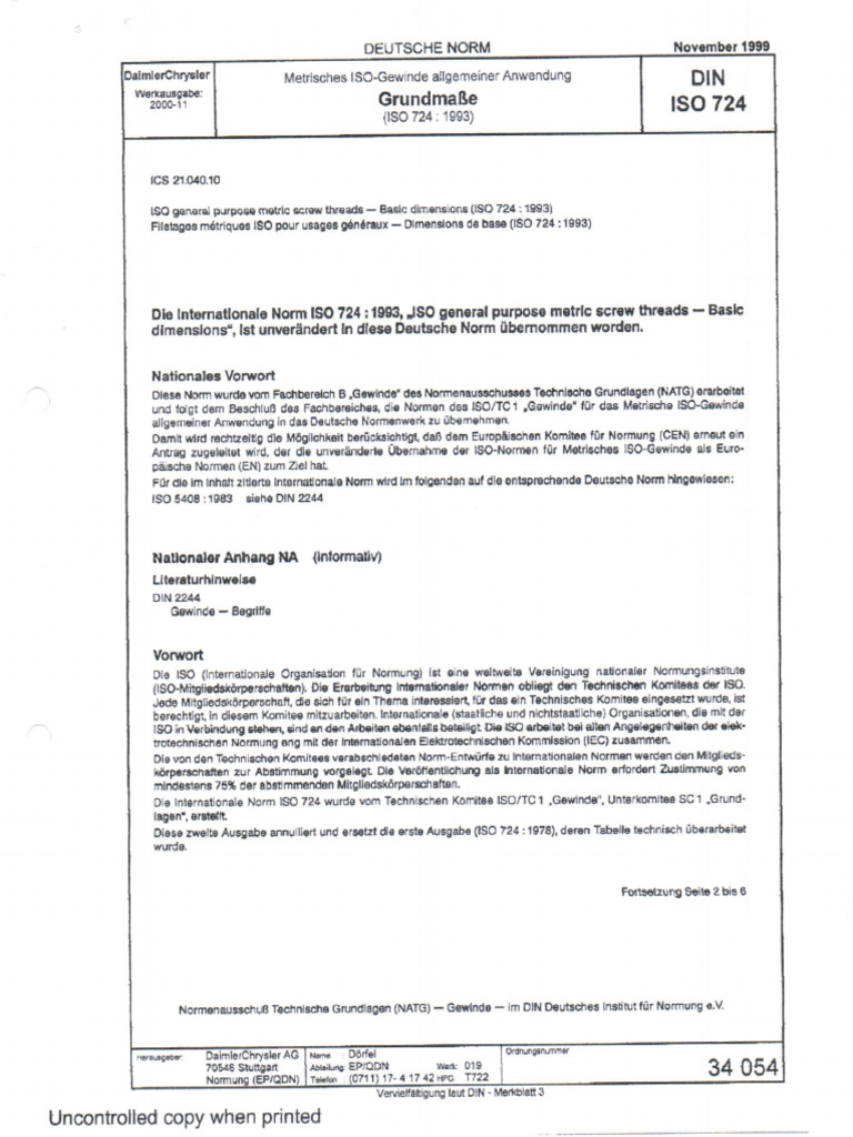 Din 724 | PDF