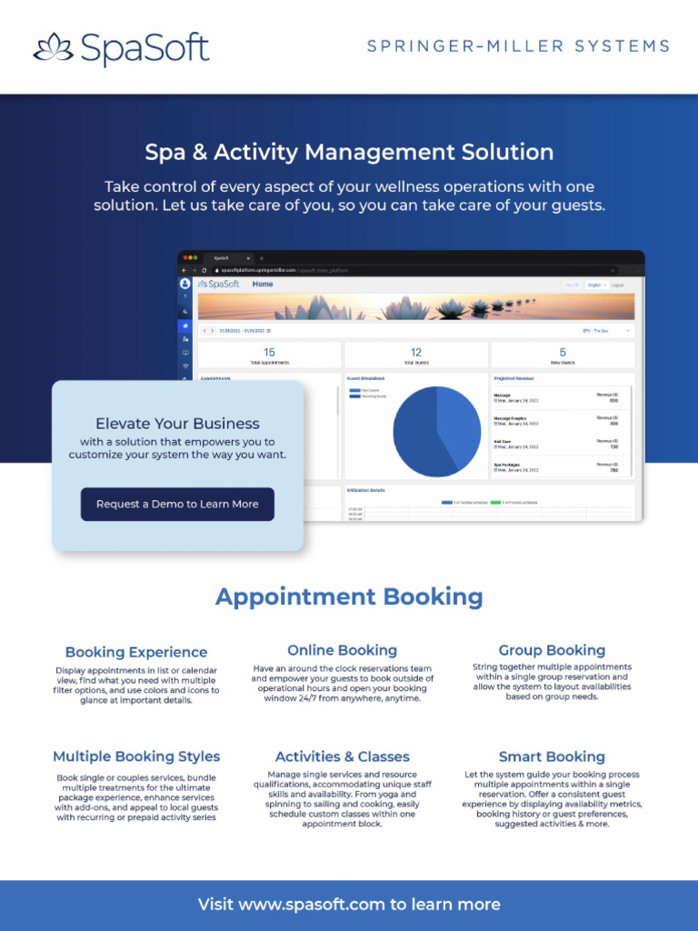 SpaSoft Cloud Solution Full Features Overview | PDF