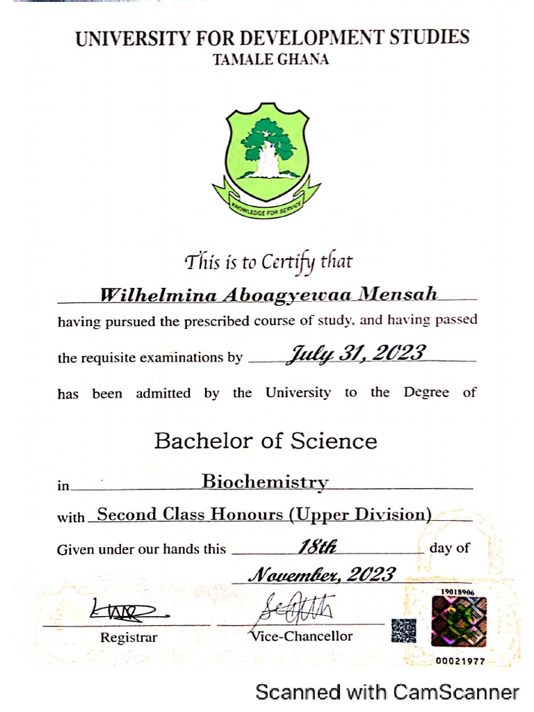 UDS Certificate | PDF