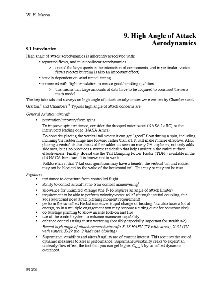 Understanding High Angle of Attack Aerodynamics: Key Considerations for ...