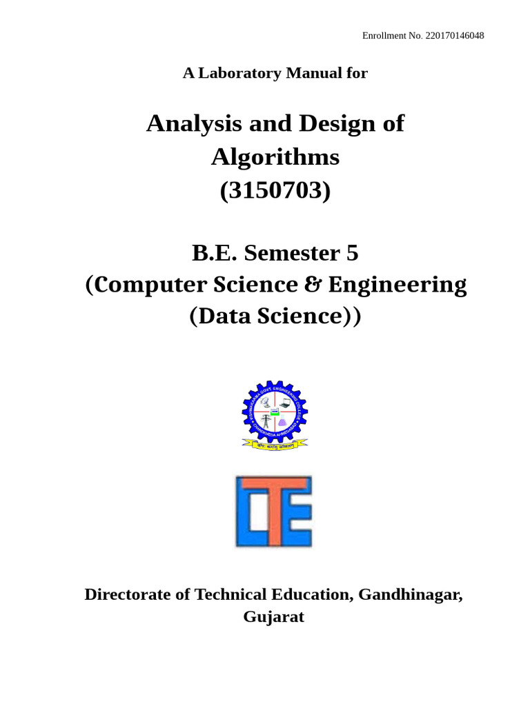 3150703-Analysis and Design of Algorithms | PDF