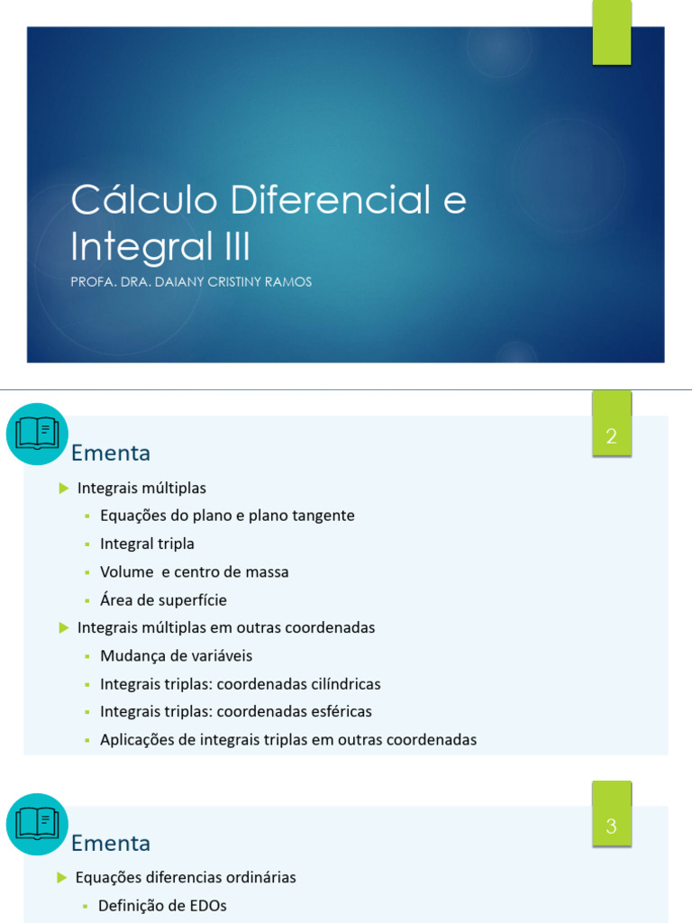 Aula 01 Calculo III | PDF