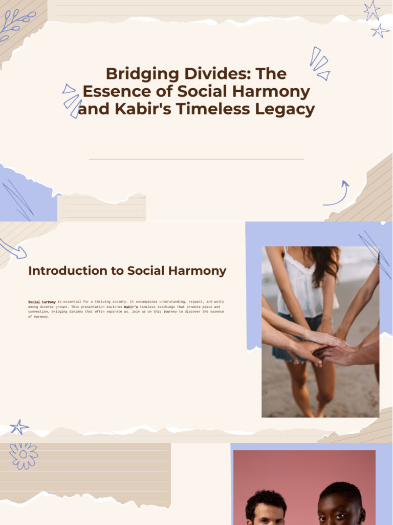 Slidesgo Bridging Divides The Essence of Social Harmony and Kabirs Timeless Legacy ...