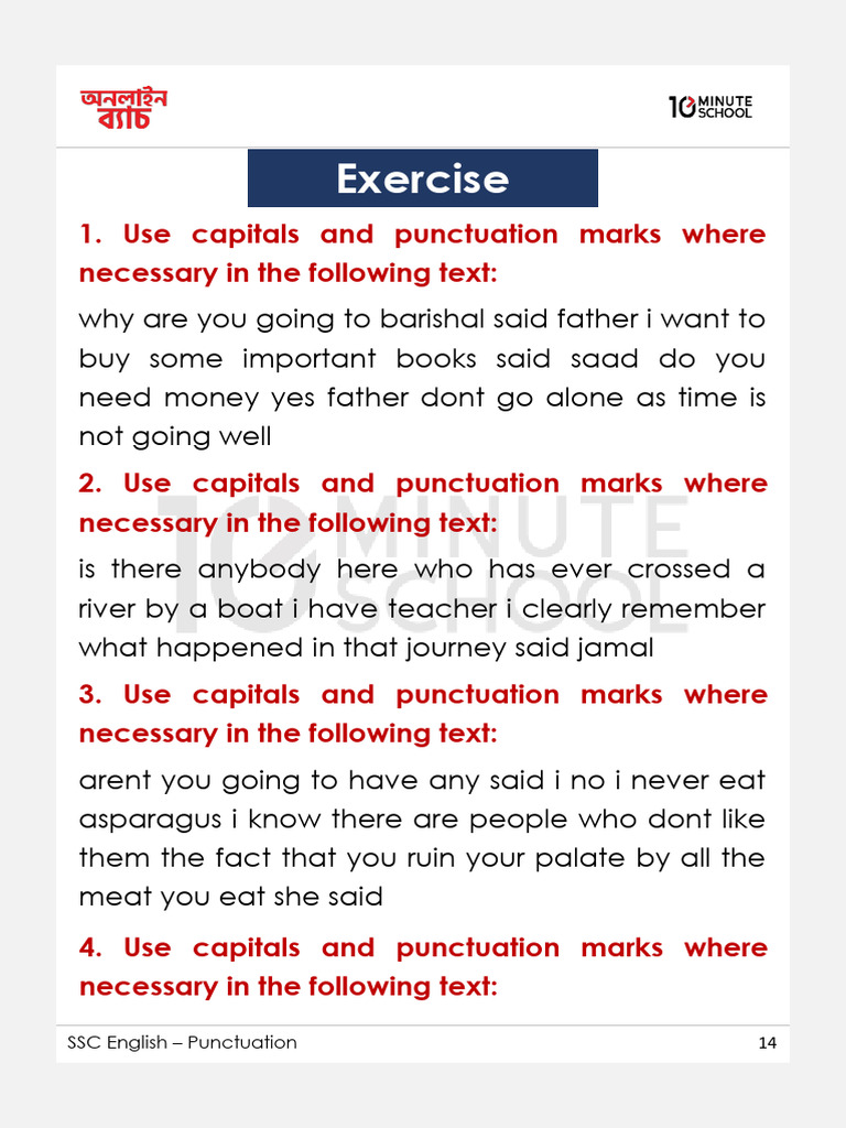 English Capitalization and Punctuation | PDF