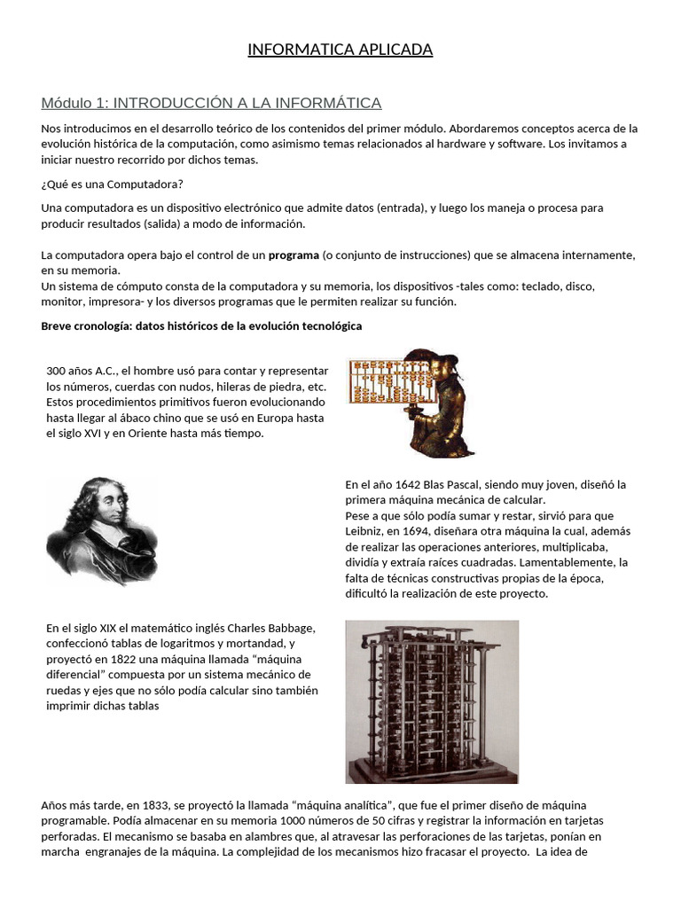 INFORMATICA APLICADA Modulos | PDF