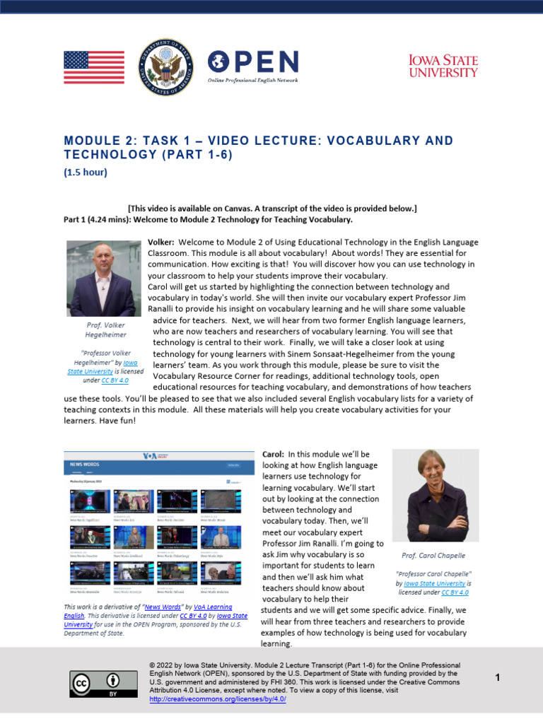 ET Module 2 - Transcript (Part 1-6) | PDF