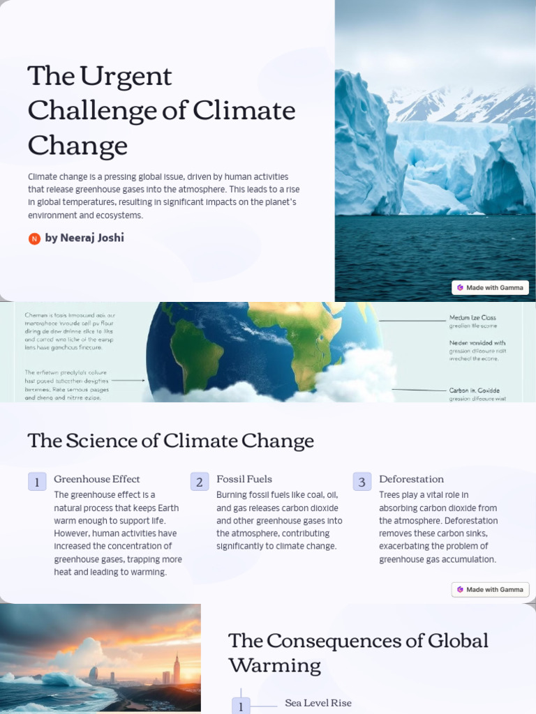 The Urgent Challenge of Climate Change | PDF | Climate Change | Climate ...