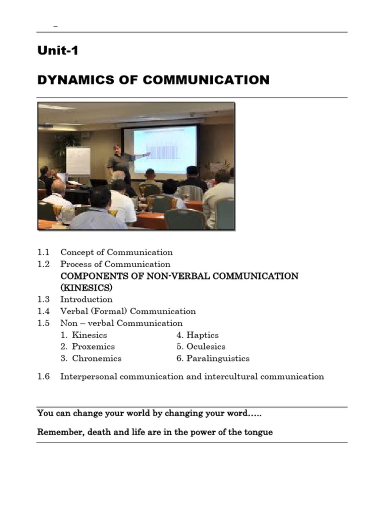 Dynamics of Communication - Effective Technical Communication | PDF ...