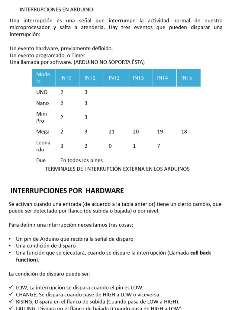 C Interrupciones en Arduino | PDF