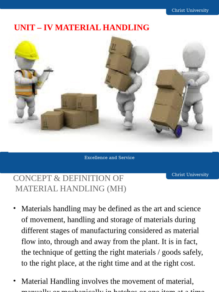 Unit 4 - Material Handling | PDF