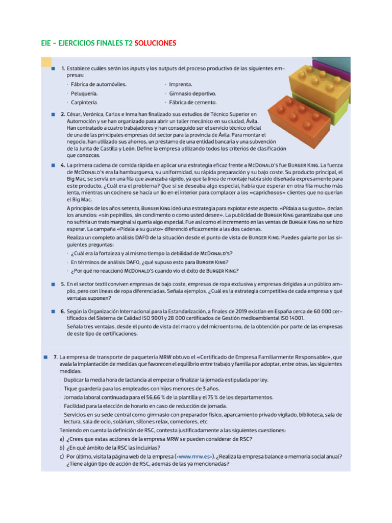 TEMA 2 - SOLUCIONES Ejercicios Finales | PDF