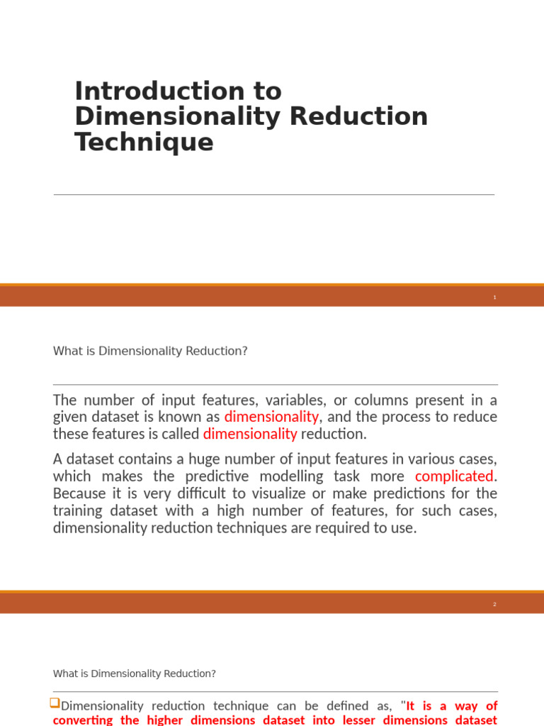 Dimention Reduction | PDF