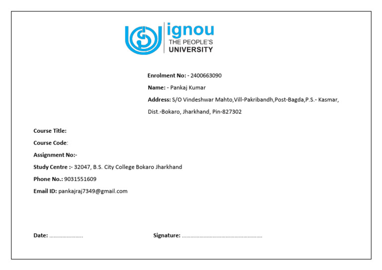 Pankaj Assignment | PDF