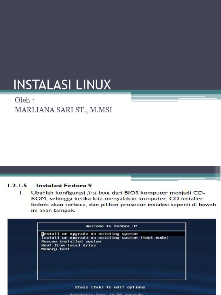 Instalasi LINUX FEDORA | PDF