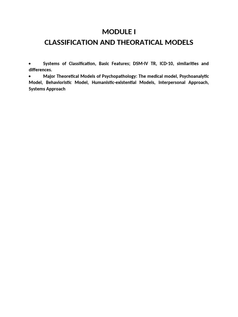 Psy - Patho Module I | PDF