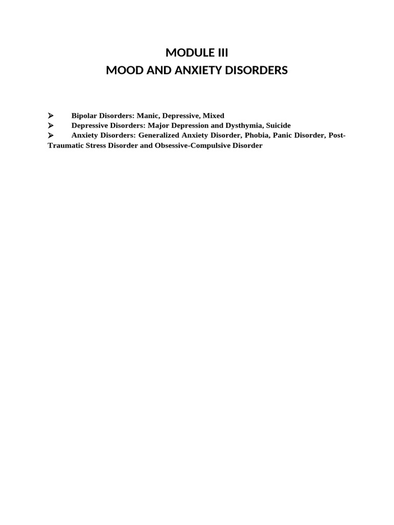 Psy.patho Module III | PDF