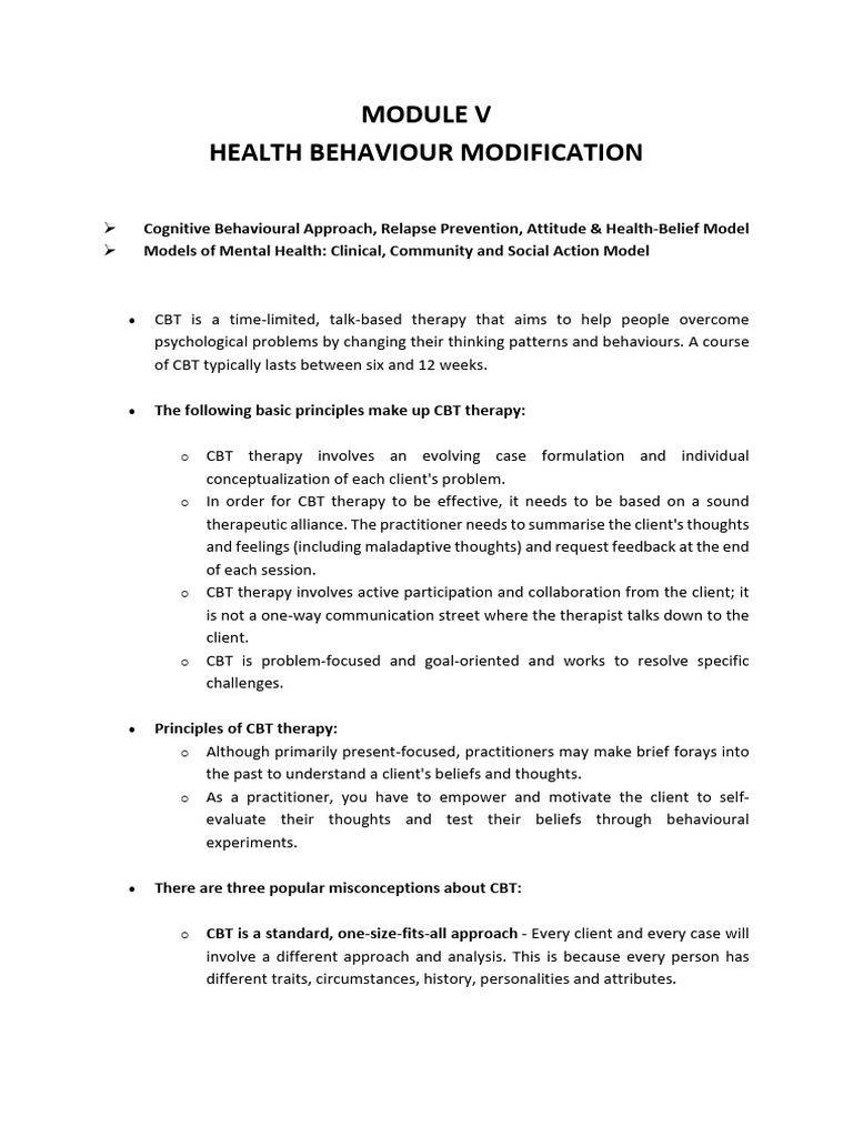 Health - Psy Module V | PDF