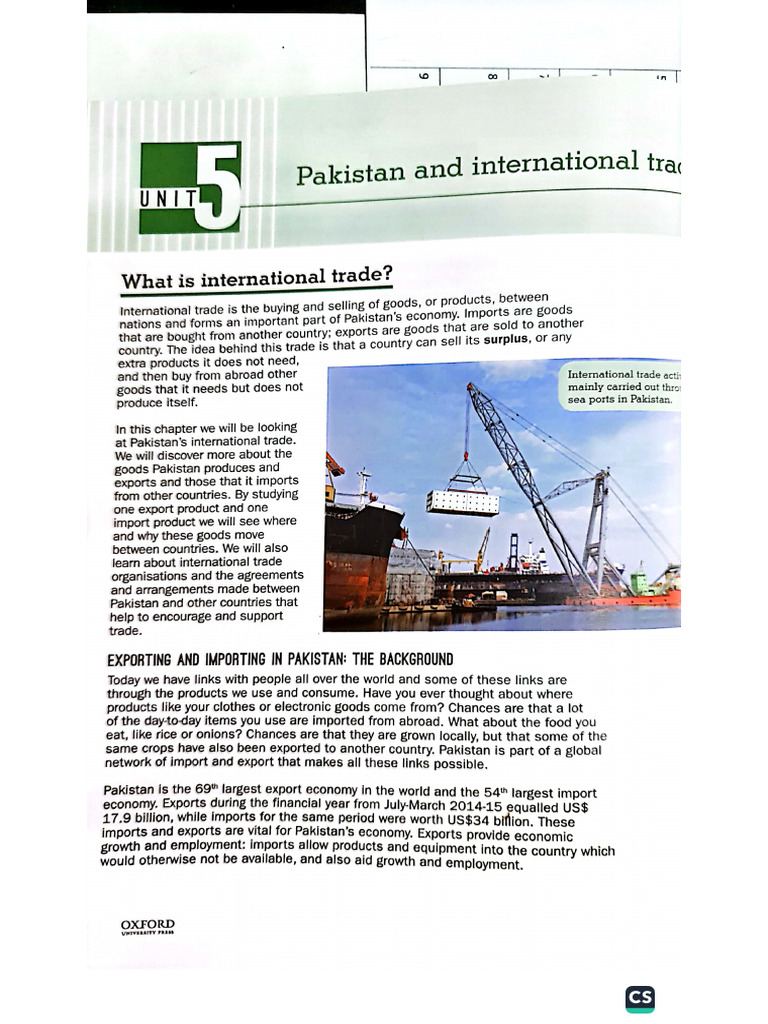 Geog Chapter 3 Pakistan & International Trade | PDF