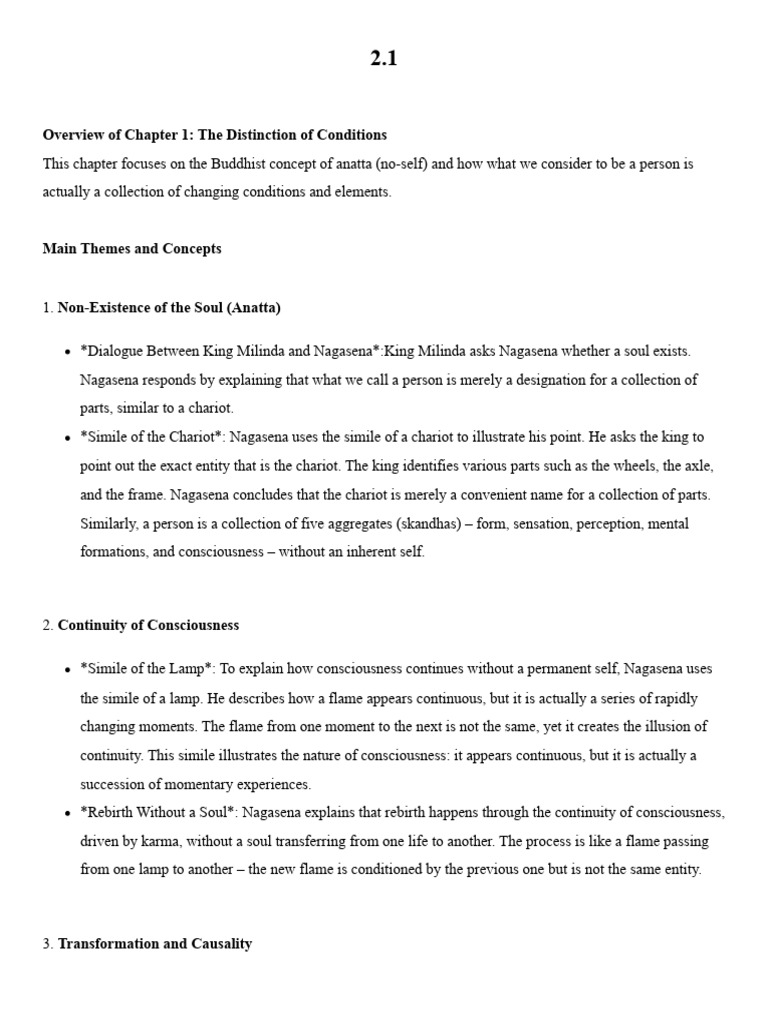 Anatta and the Chariot Simile Explained | PDF | Karma | Philosophy Of Self