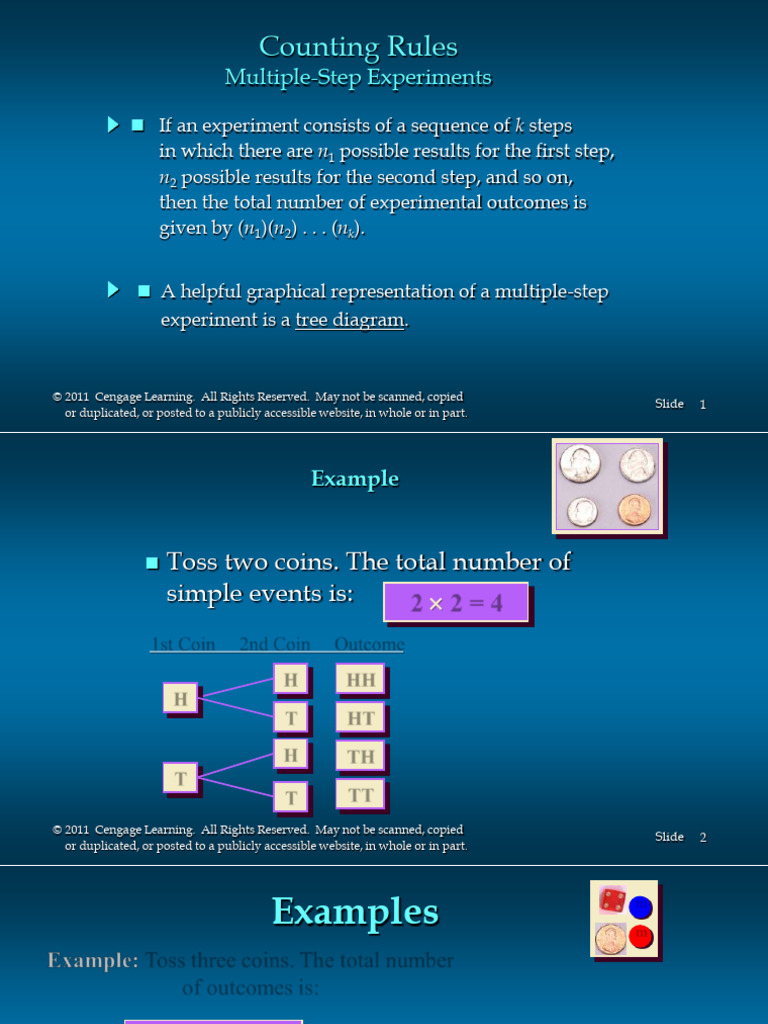 Counting Rules: Multiple-Step Experiments | PDF