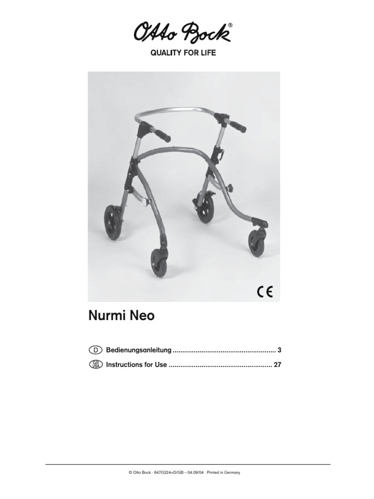 Andador Posterior Nurmi Neo Ottobock | PDF