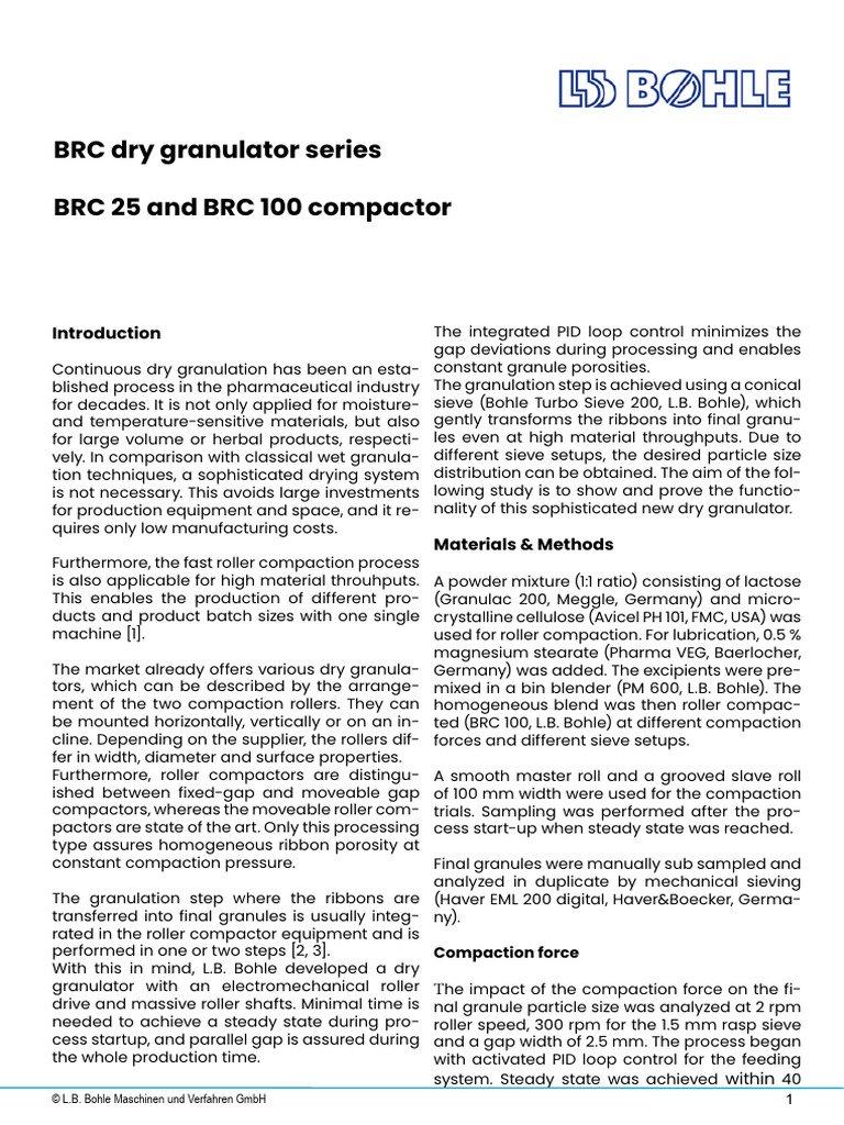 LBB BRC 25 and BRC 100 Compactor | PDF