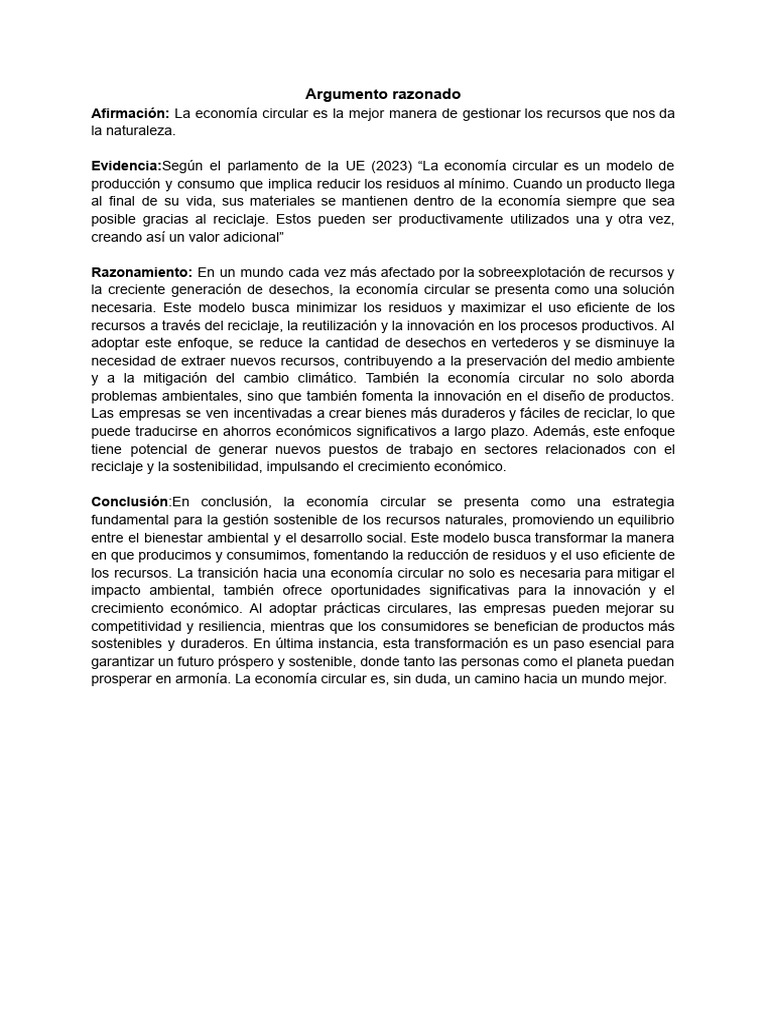 Argumento Razonado CCSS DMpA 23 | PDF