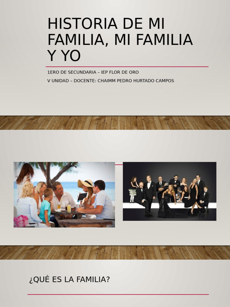 Historia de Mi Familia, Mi Familia y Yo - I Clase | PDF