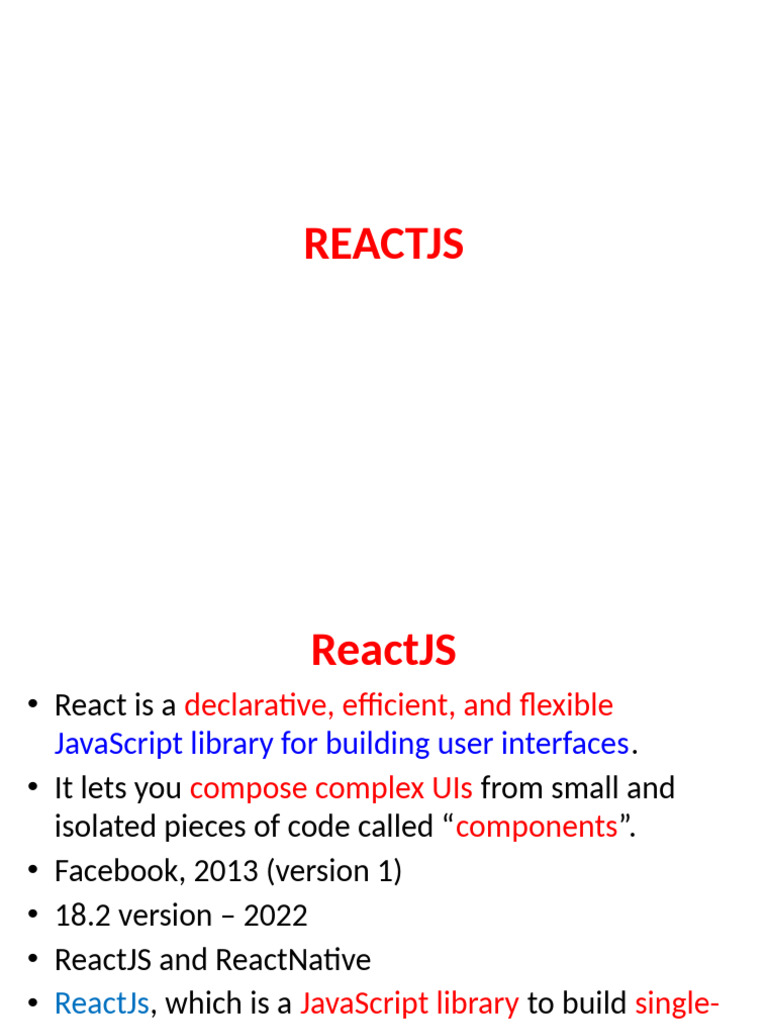 React Js | PDF