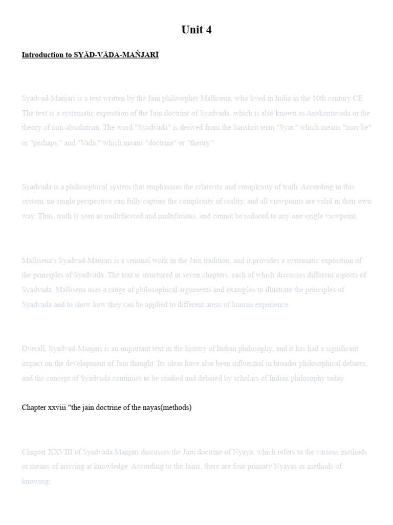 Syadvada and the Seven Nyayas Explained | PDF | Epistemology | Indian ...