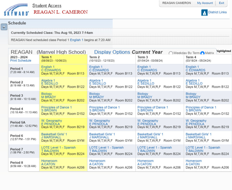 Student Access Schedule | PDF