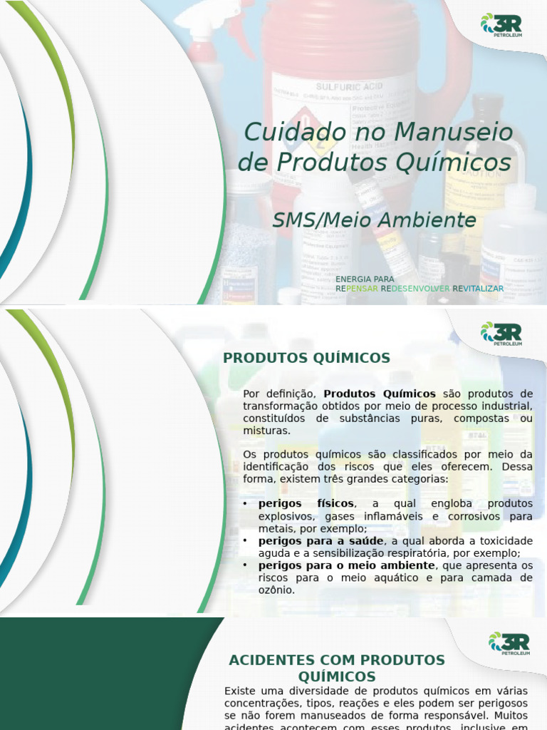 Manuseio Seguro de Produtos Químicos | PDF | Química | Autoajuda