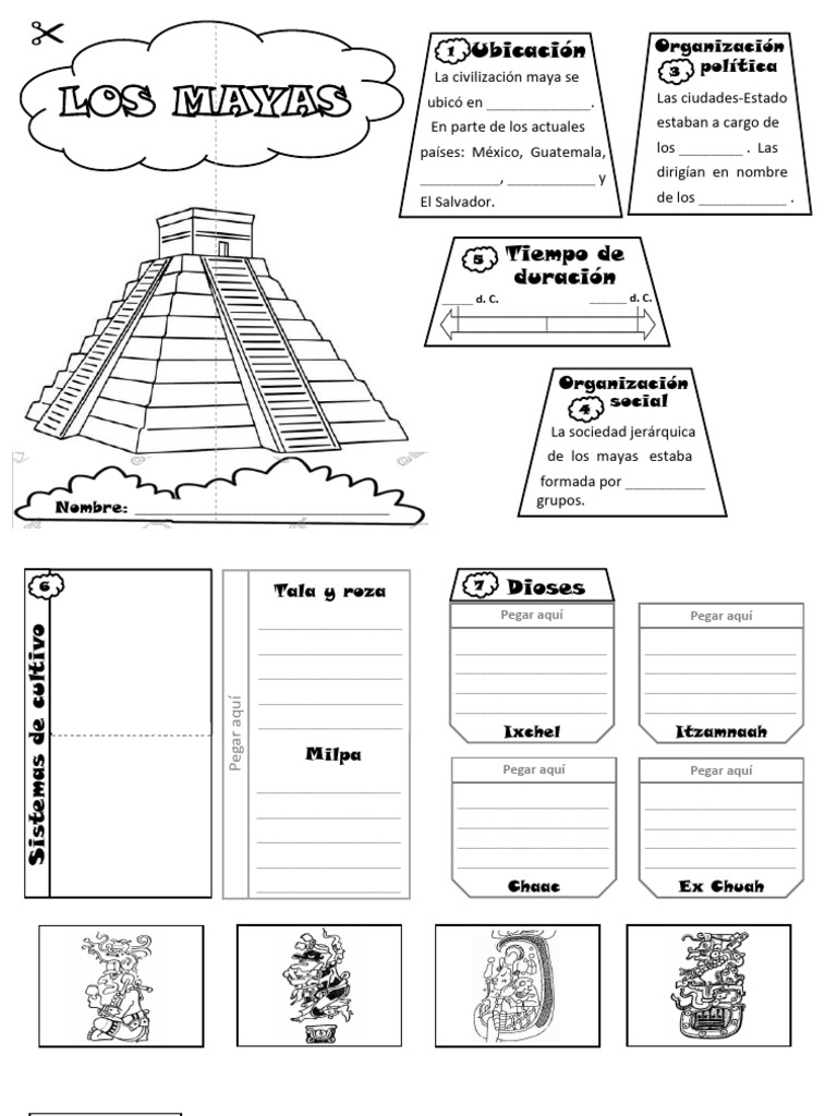 Lapbook LOS MAYAS Profesora Pierangeli | PDF