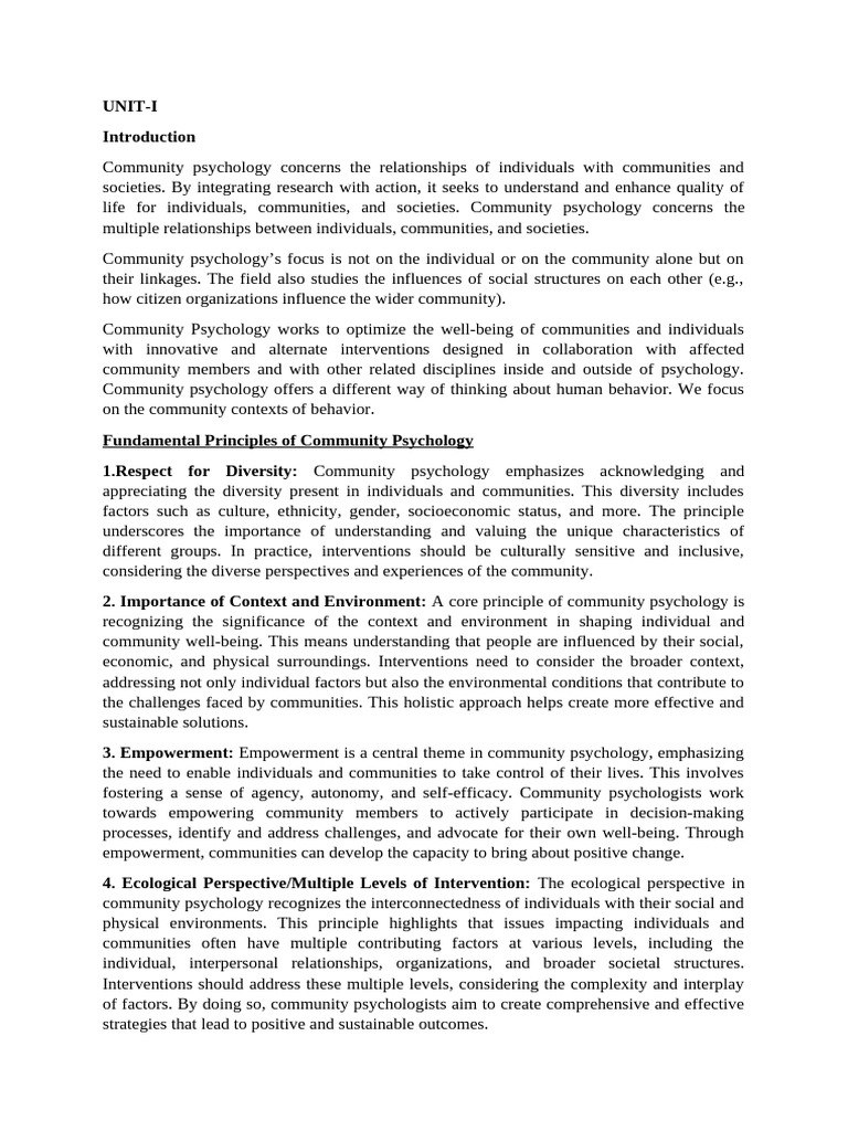 Unit I | PDF