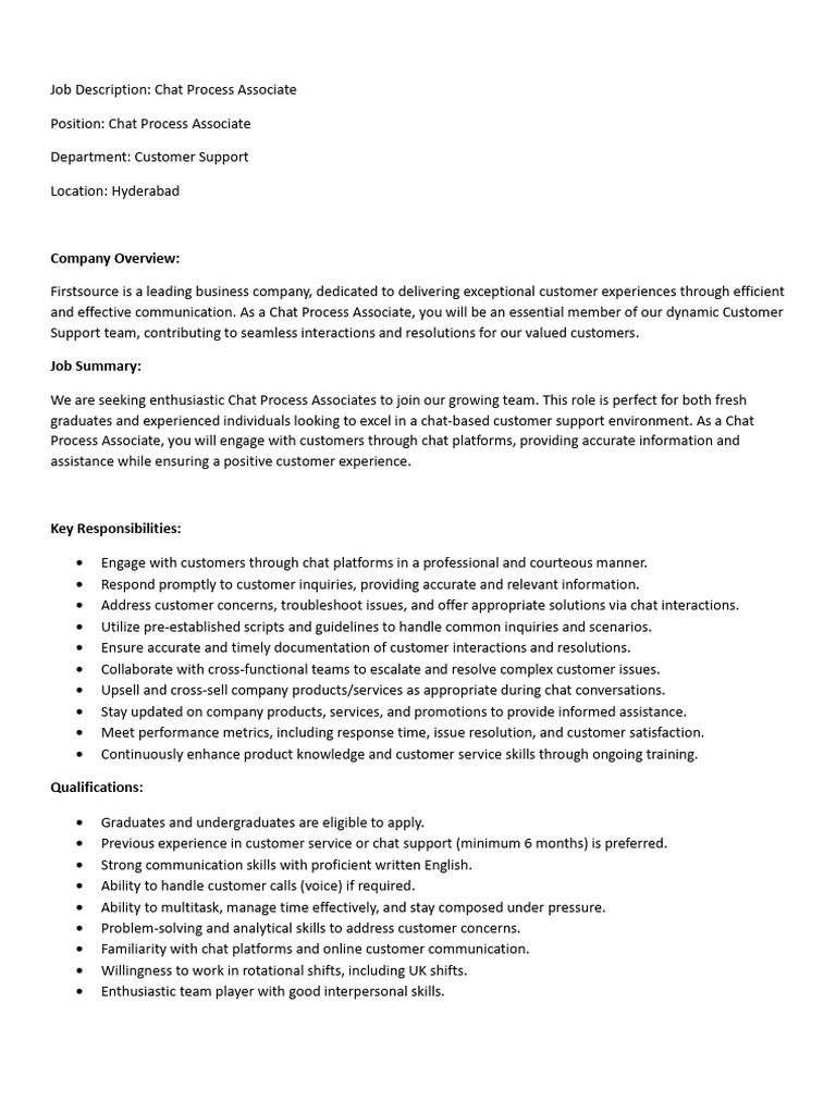 Chat Process Hyd Jd Sept | PDF