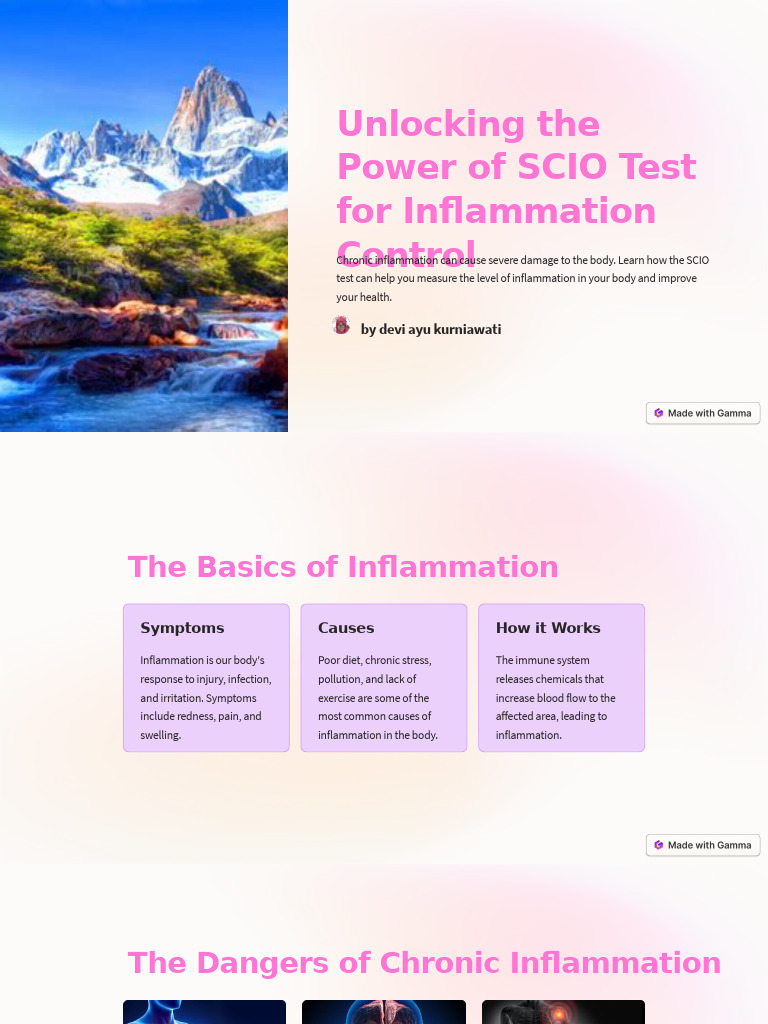 Unlocking The Power of SCIO Test For Inflammation Control | PDF