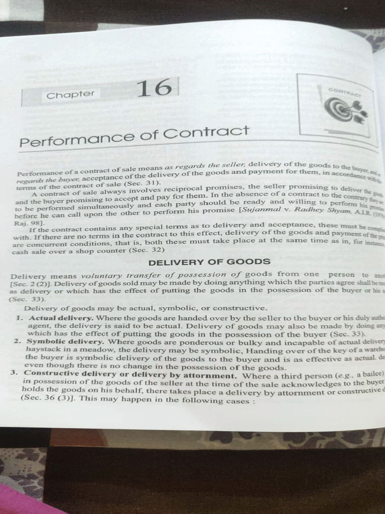 Delivery of Goods & Rules M4 | PDF