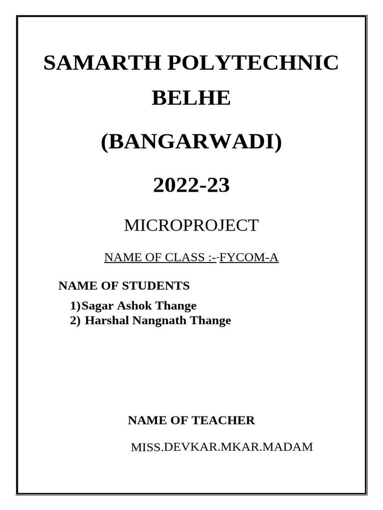 Samarth Polytechnic00 | PDF