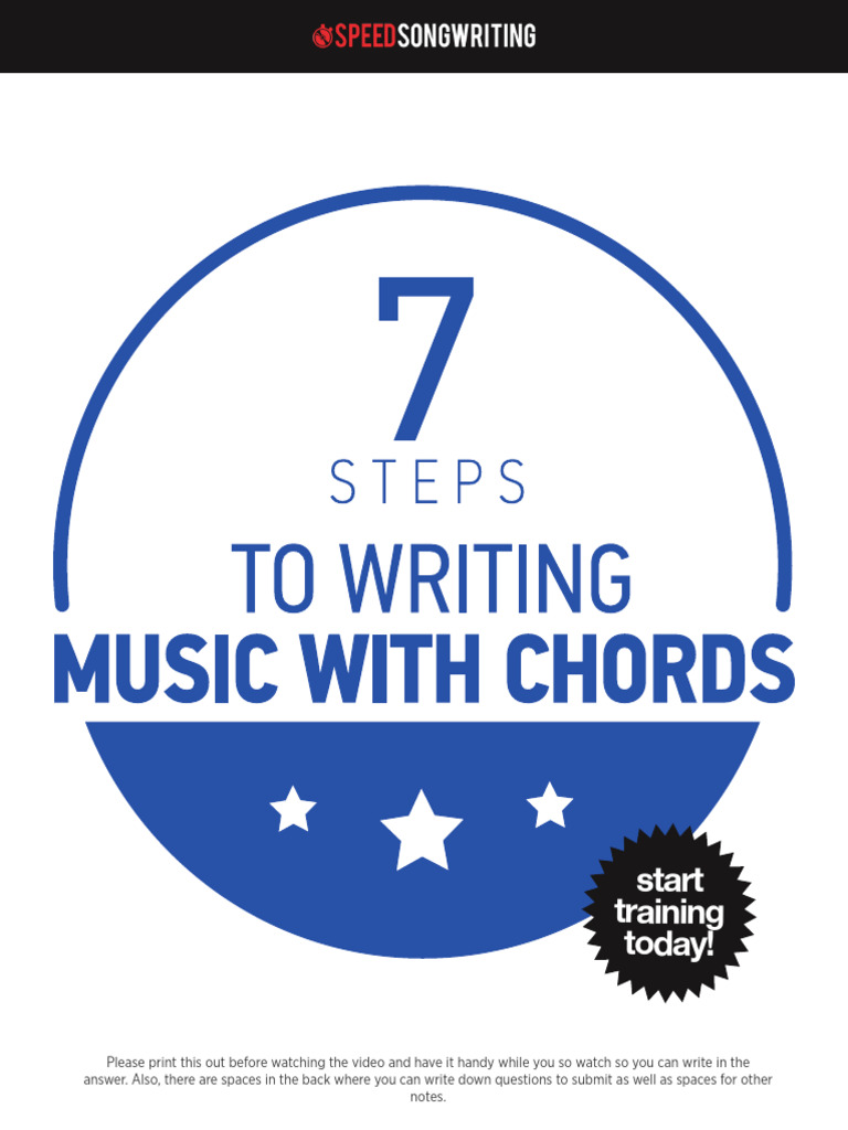 7 Ways Writing Chords Workbook | PDF
