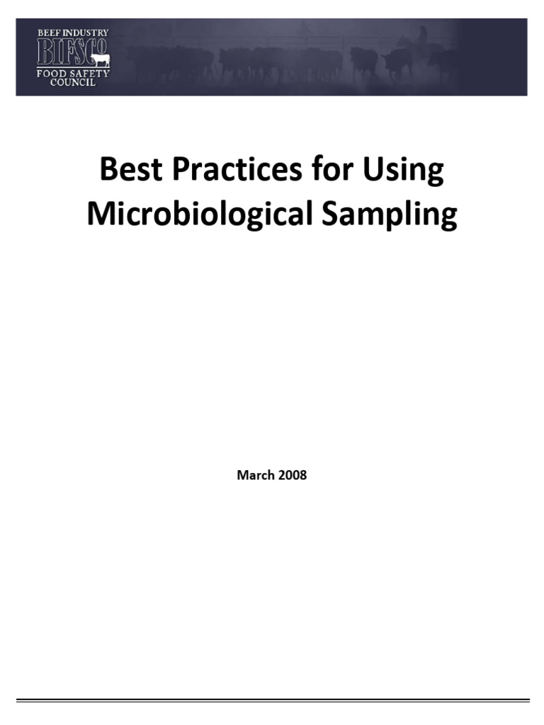 BP For Using Microbiological Sampling Final 2020 | PDF