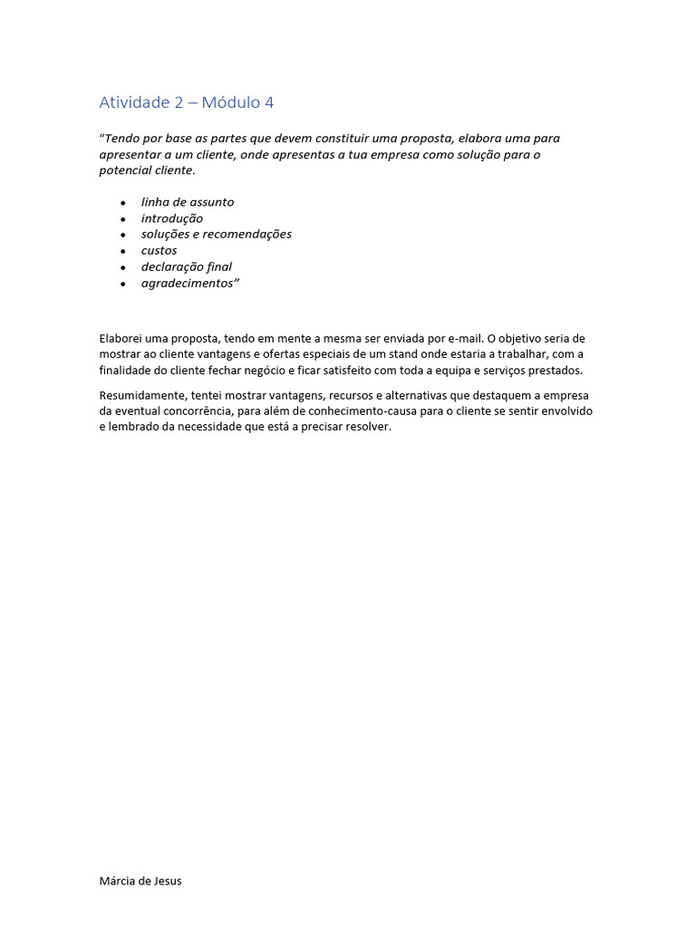 Atividade 2 - Módulo 4 | PDF