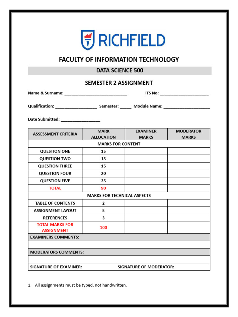 Data Science Assignment Guidelines | PDF | Regression Analysis | Linear Regression