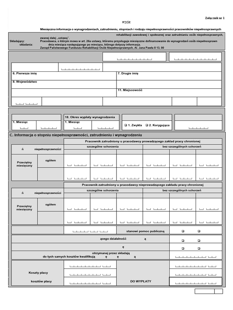Inf-D-P: A. Dane Ewidencyjne I Adres Pracownika | PDF