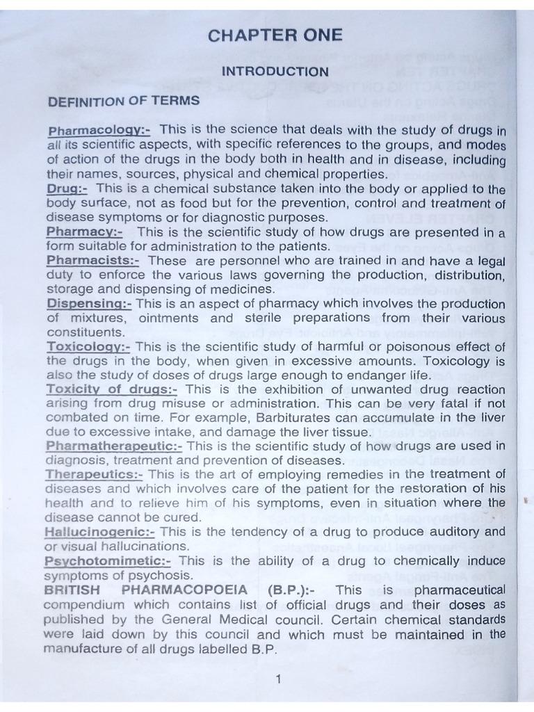 Pharmacology 1 | PDF