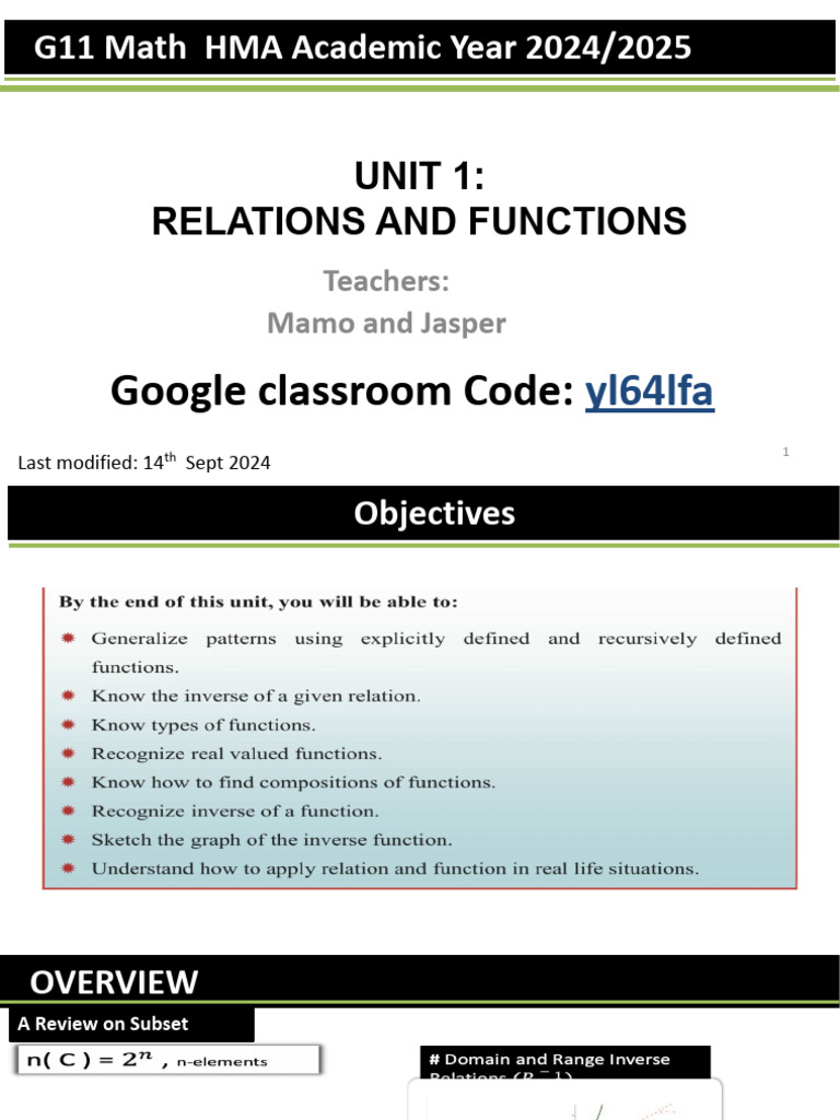 Grade 11 _Math_Unit 1_HMA-1 | PDF
