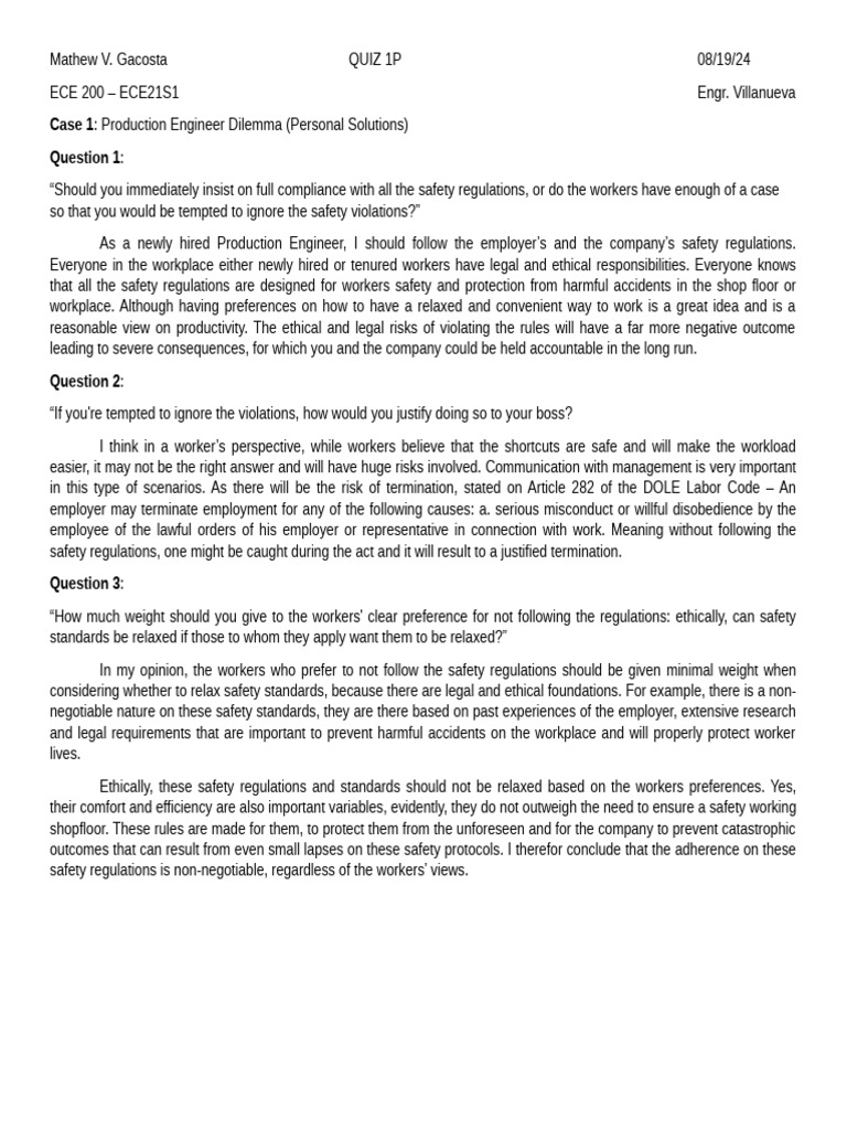 ECE200 Gacosta Quiz1 | PDF