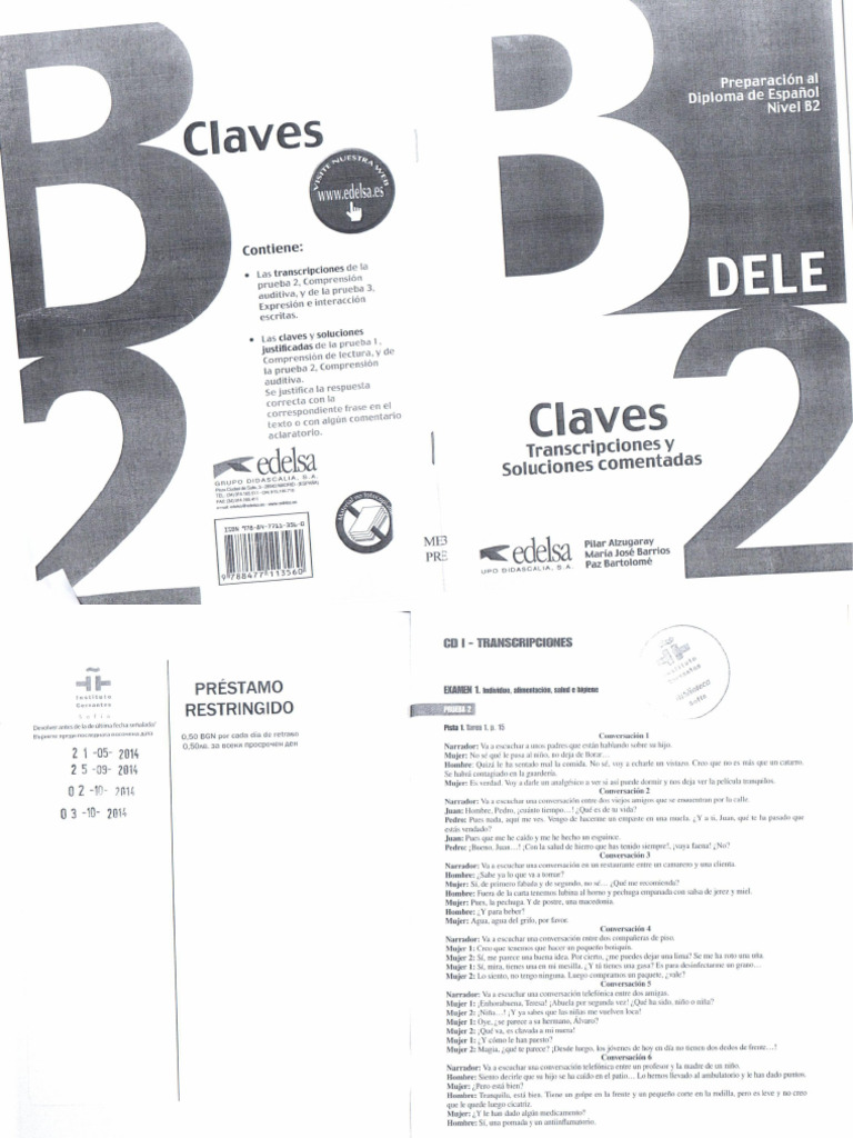 (B2) Preparación Al DELE B2 (Soluciones) | PDF