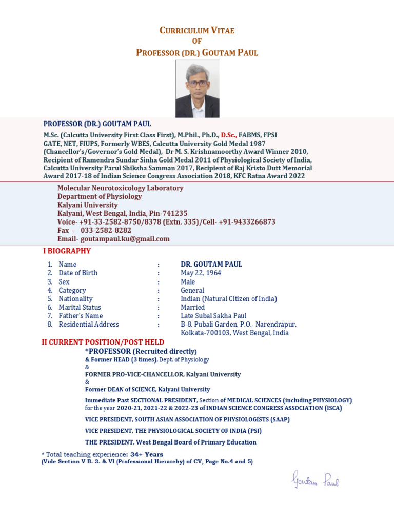 curriculum_vitae_of_professor_Dr_Goutam_Paul | PDF